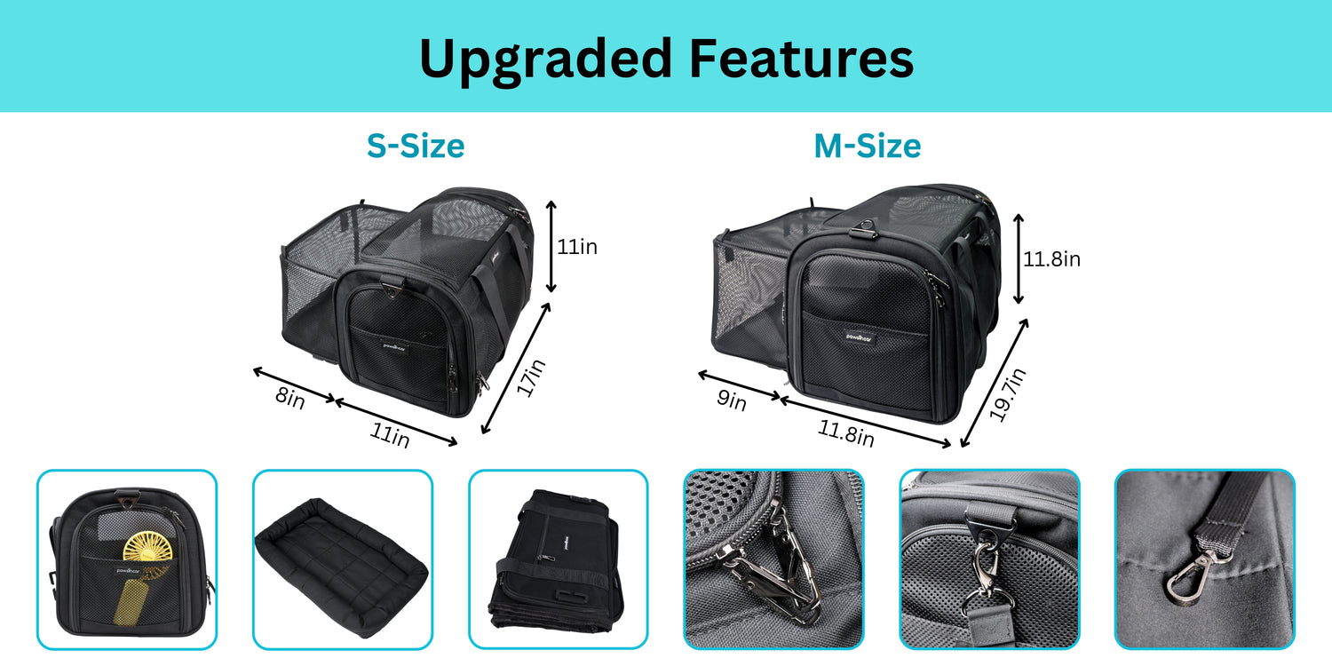 Pawsincar Vegan Leather Pet Carrier, Crash-tested in USA, Dogs & Cats ...