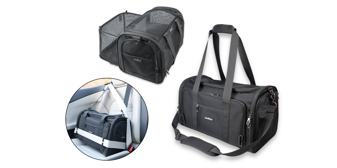 Pawsincar Vegan Leather Pet Carrier, Crash-tested in USA, Dogs & Cats ...